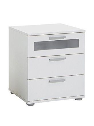 FMD M&ouml;bel 616-002 Jack 2 Nachttisch, spanplatte, wei&szlig;, ma&szlig;e 45.0 x 53,5 x 38.0 cm (BHT)