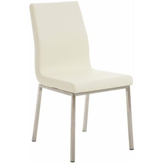 Clp Chaise dapparence moderne en cadre en acier et assis dans diff&eacute;rentes couleurs comme colore : Cr&egrave;me