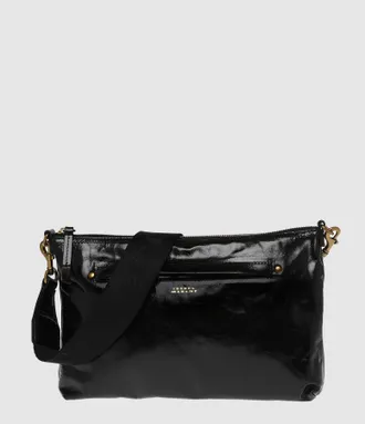 Isabel Marant Sac Nessah Cuir Froissé Noir