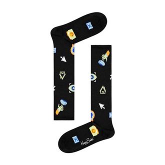 Happy Socks Pixel Crew Socks - - Underwear - Damen - Schwarzk - ONE SIZE