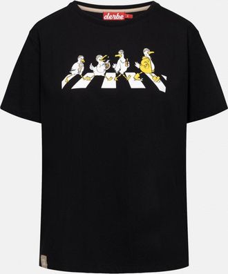 Derbe Derbe T-Shirt Abbeym&ouml;wen Damen Schwarz GOTS Organic