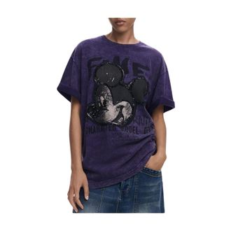 Desigual Mickey Disney T-Shirt - - Tops - Damen - Lila - S
