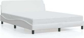 vidaXL Cadre de lit sans matelas blanc 160x200 cm similicuir Vidaxl