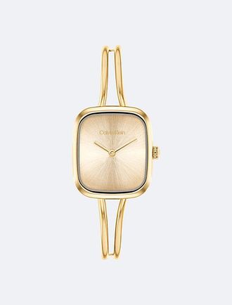 Calvin Klein Geformte Quadratische Armbanduhr - Yellow Gold Ip - Damen - Einheitsgr&ouml;&szlig;e