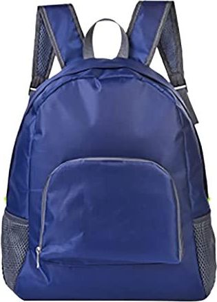 Generic Grand sac &agrave; dos dext&eacute;rieur l&eacute;ger imperm&eacute;able pliable pour ordinateur portable de 17 pouces, bleu marine, taille unique