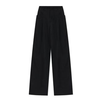 R13 Wollhose mit Falten - - Trousers - Damen - Schwarzk - W28
