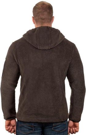 Geographical Norway Fleecejacke Herren Regular Fit Jacke batufour Modisches Design mit Norwegen Fahne auf dem Rei&szlig;verschluss