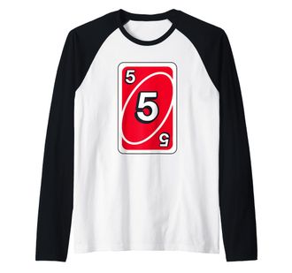 Uno Halloween Red 5 Karte Raglan