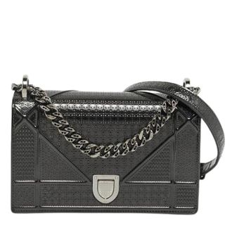 Dior Pre-owned Vintage Leder Crossbody Bag - - Pre-owned - Damen - Grau - ONE SIZE