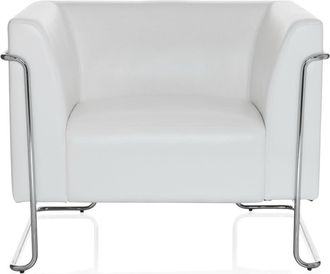 hjh OFFICE Polstersessel Curacao Kunstleder Wei&szlig;