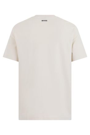 HUGO BOSS Mens Cotton Short-Sleeved T-Shirt Open White T-Shirts And Polos