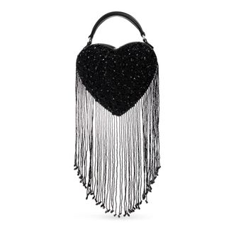 Moschino Handtasche mit schimmernden Kristallen - - Bags - Damen - Schwarzk - ONE SIZE