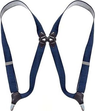 Generic Bretelles pour homme 3,5 cm de large ceinture &eacute;lastique r&eacute;glable bretelles X dos chemise clip porte-jarretelles pantalon bretelles homme bretelles vin