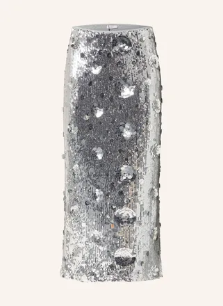 Riani Riani Mesh-Rock Mit Pailletten silber