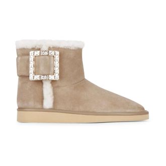 Roger Vivier Femme, Chaussures, Beige, Taille: 40 EU Viv Winter Suede Bottes
