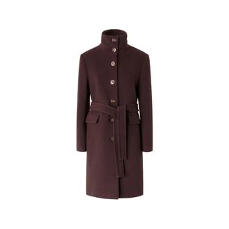 Pinko Citiso Cappotto Panno Doppio - - Coats - Damen - Rot - S