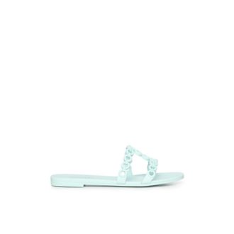 Aquazzura Femme, Chaussures, Vert, Taille: 40 EU Infinity Chain Slide