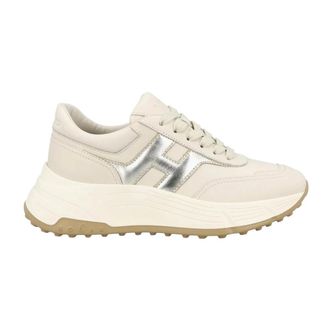 Hogan Hi-Fi Leder-Sneaker - - Shoes - Damen - Beige - 35 EU