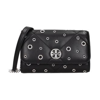 Tory Burch Kira gesteppte Lederclutch mit &Ouml;senverzierungen - - Bags - Damen - Schwarzk - ONE SIZE