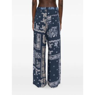 The Attico Viscose Drawstring Trousers - Blue