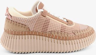 Chlo&eacute; Nama low-top sneakers in mesh with suede inserts - CHLOE - gender_Woman