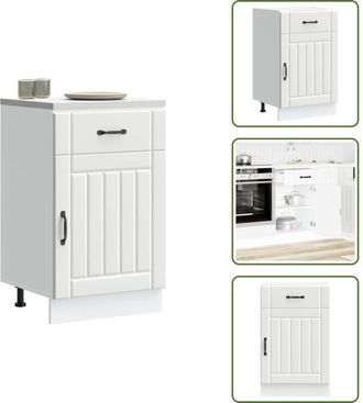 vidaXL Vidaxl - Armoire de cuisine Lucca blanc bois ding&eacute;nierie - Armoire De Cuisine - Armoires De Cuisine - Meuble D&eacute;vier - Meuble D&eacute;vier De Cuisine