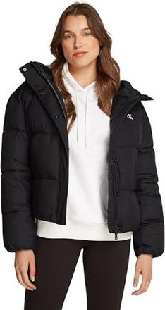 Calvin Klein Veste Matelassée Femme Short Hooded Puffer avec Capuche, Noir (Ck Black), XL