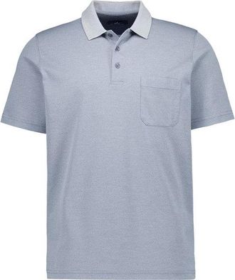 Ragman Herren Polo-Shirt blau Baumwoll-Jersey