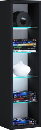 VCM Holzregal hängend | platzsparendes Regal | Maße: H. 77 x B. 21 x T. 14 cm | Elegantes Regal hängend | Aufbewahrungsregal | Bücherregal | Wandregal - R