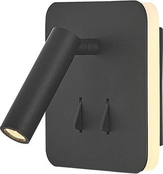 Mantra Mantra - Applique murale int&eacute;rieure liseuse Led carr&eacute;e noir mat Cayman
