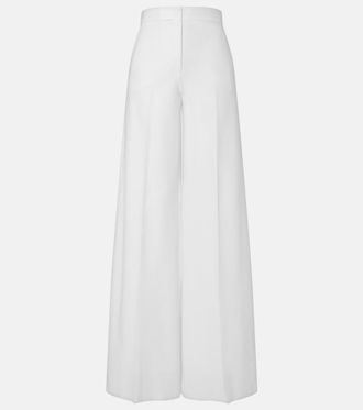 Max Mara Weite Hose aus Baumwoll-Piqu&eacute;