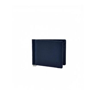 John Richmond Portefeuille livre avec pince &agrave; billets et logo imprim&eacute; - Homme - Accessoires - Bleu - Taille: ONE Size