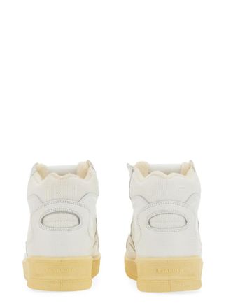 Jil Sander Leather High-Top Sneakers - White