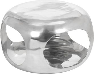 vidaXL Vidaxl - Table basse fixe aluminium 50x50x30 cm argent&eacute; - Design moderne pour int&eacute;rieur - Surface solide pour objets d&eacute;coratifs - vidaXL927061