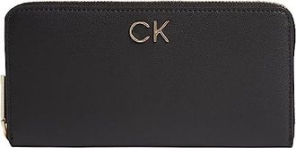 Calvin Klein Jeans Calvin Klein Femme Portefeuille Re-Lock Grand, Noir (Ck Black), Taille Unique