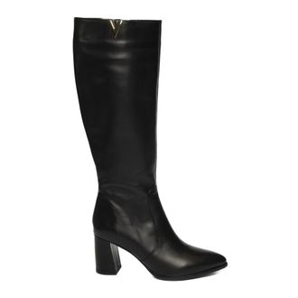 Albano Lederschuh mit Absatz - - Shoes - Damen - Schwarzk - 35 EU