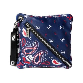 Etro Paisley Print Logo Pouch Bag - - Bags - Herren - Blau - ONE SIZE