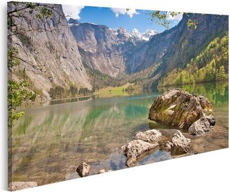 Islandburner Leinwandbild Obersee Deutschland Bayerische Landschaft Berchtesgaden Bilder Drucke Kunst Poster Wandbild