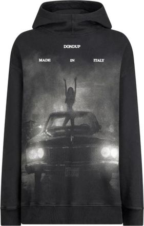 Dondup Femme, Sweatshirts et sweats &agrave; capuche, Noir, Taille: 42 FR SweaT-shirt &agrave; capuche oversize