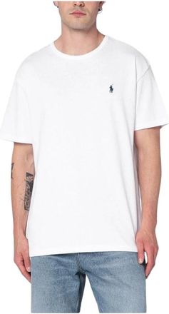 Polo Ralph Lauren Homme, Tops, Blanc, Taille: XL T-shirt ras du cou en jersey de coton