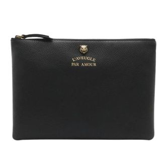 Gucci Pre-owned Animale Leder Clutch Bag - - Pre-owned - Damen - Schwarzk - ONE SIZE