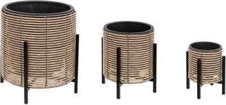 Atmosphera Atmosphera - 3er-Set Töpfe MIT FUß CAM - Beige