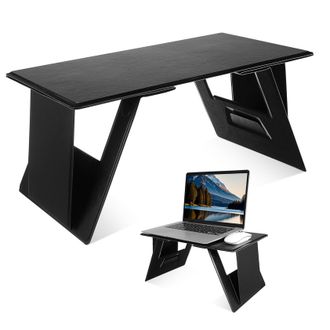 Angoily Faltbarer Laptopständer für Bett und Reise Tragbarer Schreibtisch mit Verstellbaren Winkeln Leichter Kompakter Klapptisch für Laptop Schreiben Lesen u