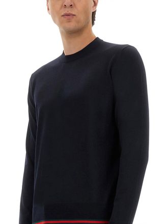 Gucci Web Pattern Wool Sweater - Blue