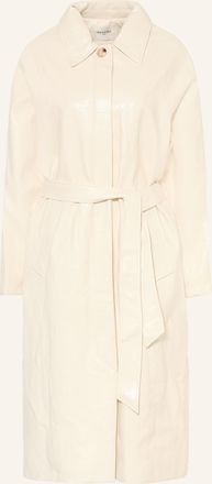 Grace & Mila Grace & Mila Mantel Velours In Lederoptik beige