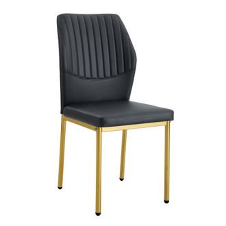 STILVORA Stilvora Silla De Oficina Ergon&oacute;mica Con Reposapi&eacute;s Y Soporte Lumbar De Aire, Cuero, Negro