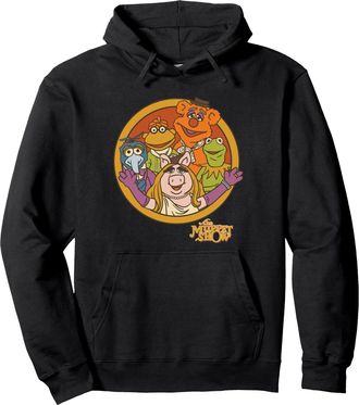 Disney The Muppet Show 50th Anniversary Retro Muppets & Logo Pullover Hoodie