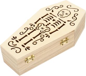 Valiclud Halloween Sarg Geschenkbox Aus Holz Kleiner Sarg Aufbewahrungsbox Schmuckbeh&auml;lter Vielseitige Festivalbox F&uuml;r Schmuck Und Snacks