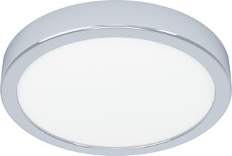 Eglo LED Deckenlampe Fueva 6, Bad Deckenleuchte &Oslash; 21,1 cm, Badlampe aus Stahl in Chrom und Kunststoff in Wei&szlig;, Badezimer Lampe, warmwei&szlig;-kaltwei&szlig;, IP44