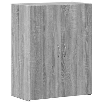 Generic B&uuml;roschrank mit 2 T&uuml;ren und 2 F&auml;chern, Mehrzweckschrank, Aktenschrank f&uuml;r Wohnzimmer, Schlafzimmer, Heimb&uuml;ro, Grau Sonoma 60x32x77,5 cm Holzwerkstoff